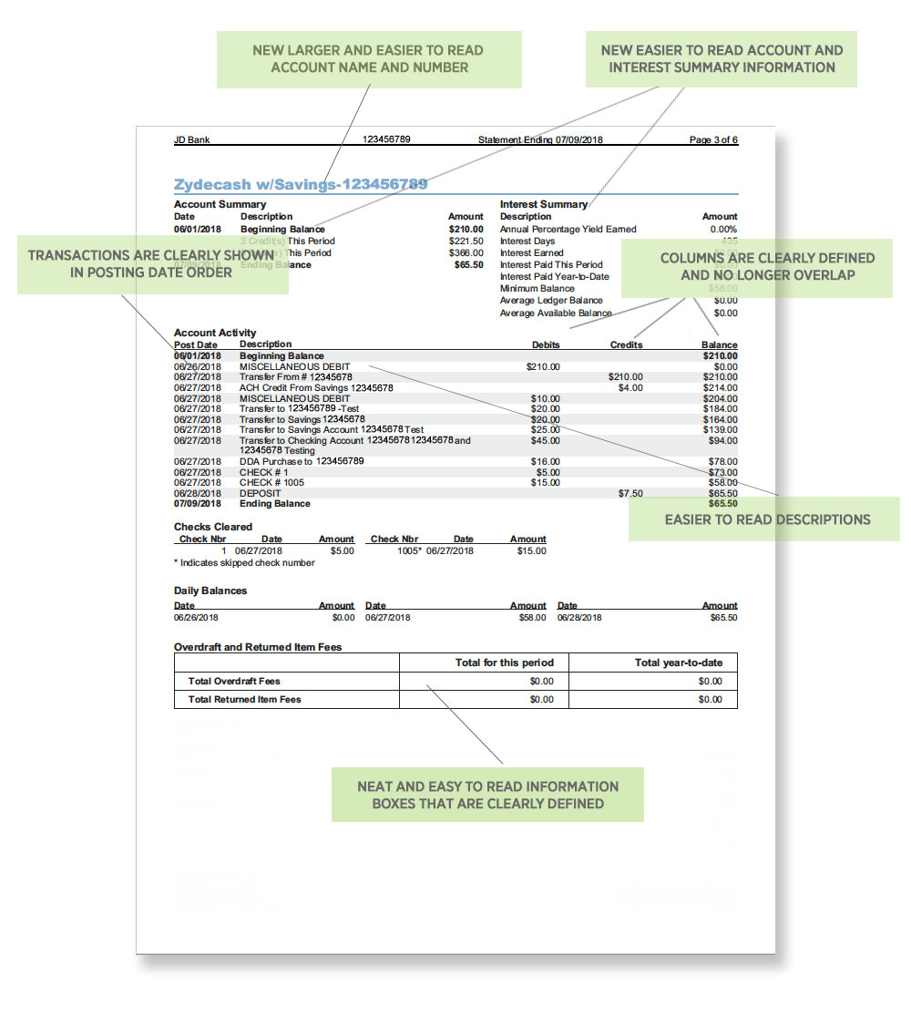 New Statement - JD Bank